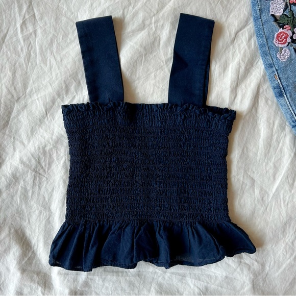 Uniqlo | Tops | Uniqlo Navy Blue Tube Crop Top | Poshmark